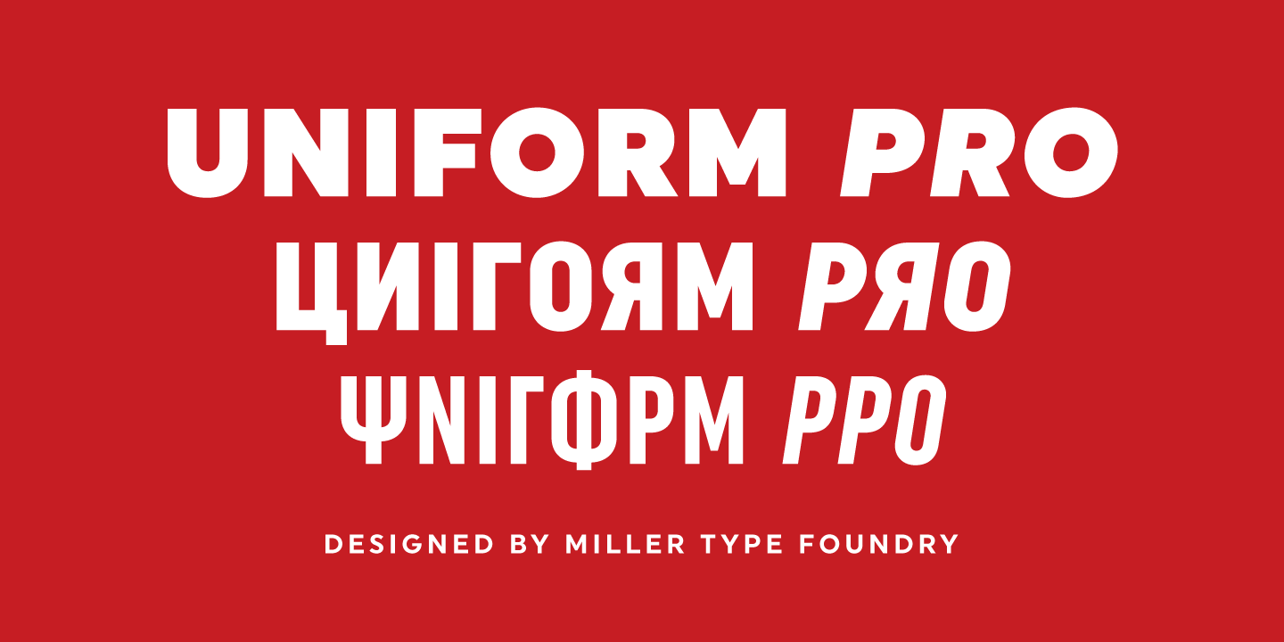 Uniform Pro: скачати шрифт і встановити для веб-сайту і фотошопа ...