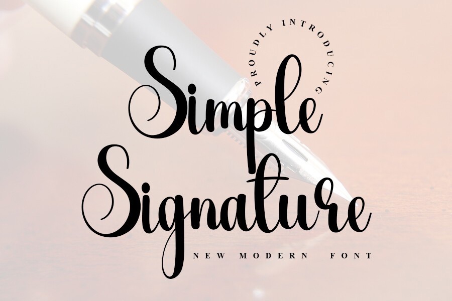 Simple Signature: скачати шрифт і встановити для веб-сайту і фотошопа ...